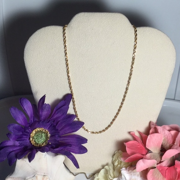 Jewelry | 16 Gold Toned Rope Chain Necklace | Poshmark